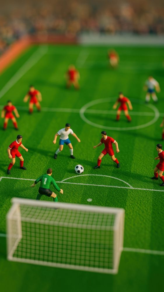 Miniature soccer match action | Free Photo - rawpixel