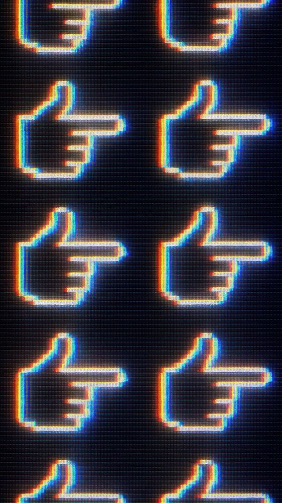 Retro pixelated pointing hands | Free Photo Illustration - rawpixel