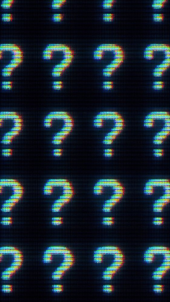Vibrant glitch question pattern | Free Photo Illustration - rawpixel