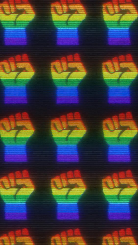 Vibrant rainbow fist pattern | Free Photo Illustration - rawpixel