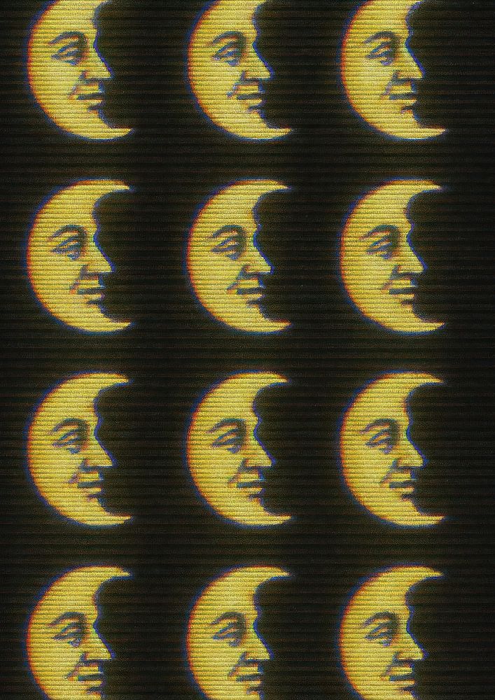 Retro moon pattern design | Free Photo Illustration - rawpixel