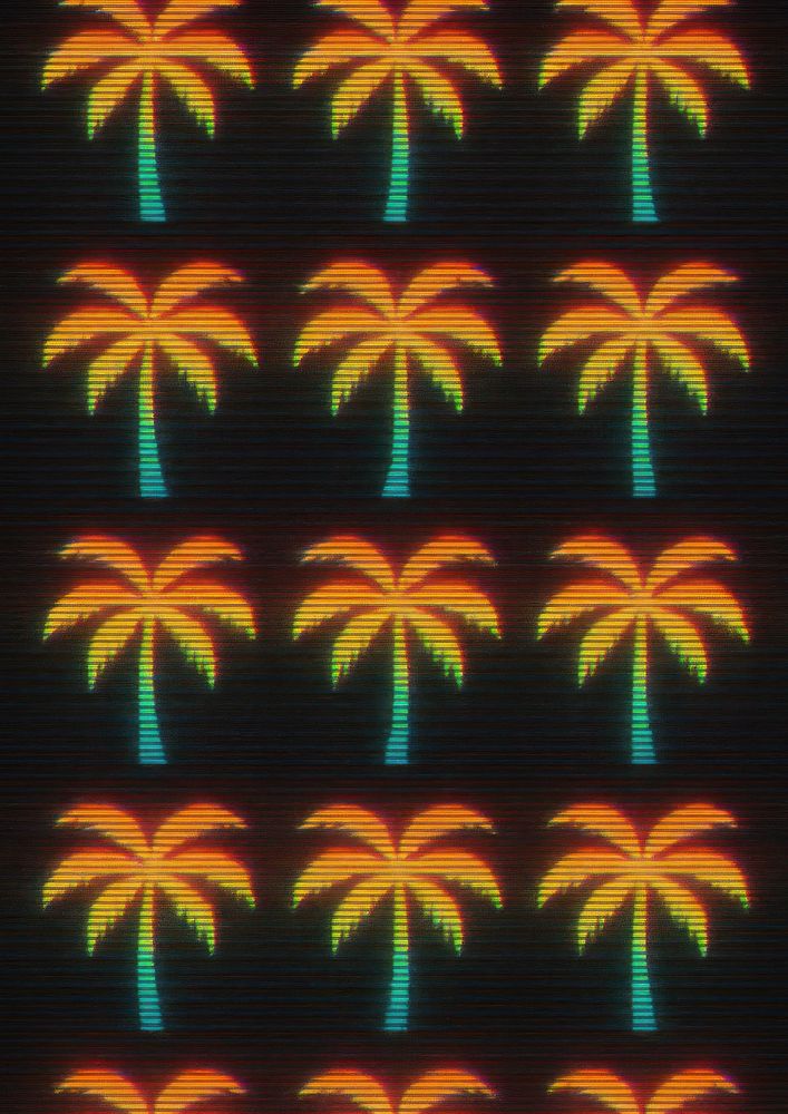Neon palm trees pattern | Free Photo Illustration - rawpixel
