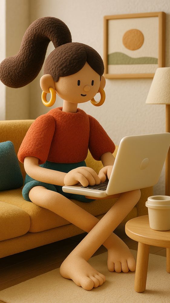 Whimsical cozy cartoon character | Free Photo Illustration - rawpixel