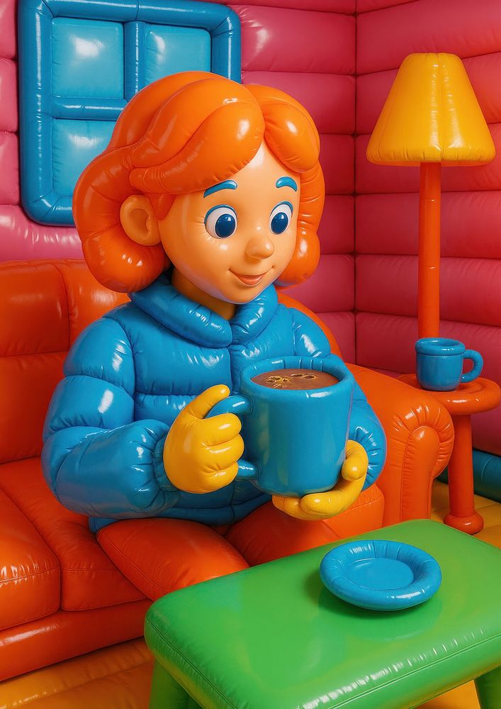 Colorful cozy inflatable room | Free Photo Illustration - rawpixel