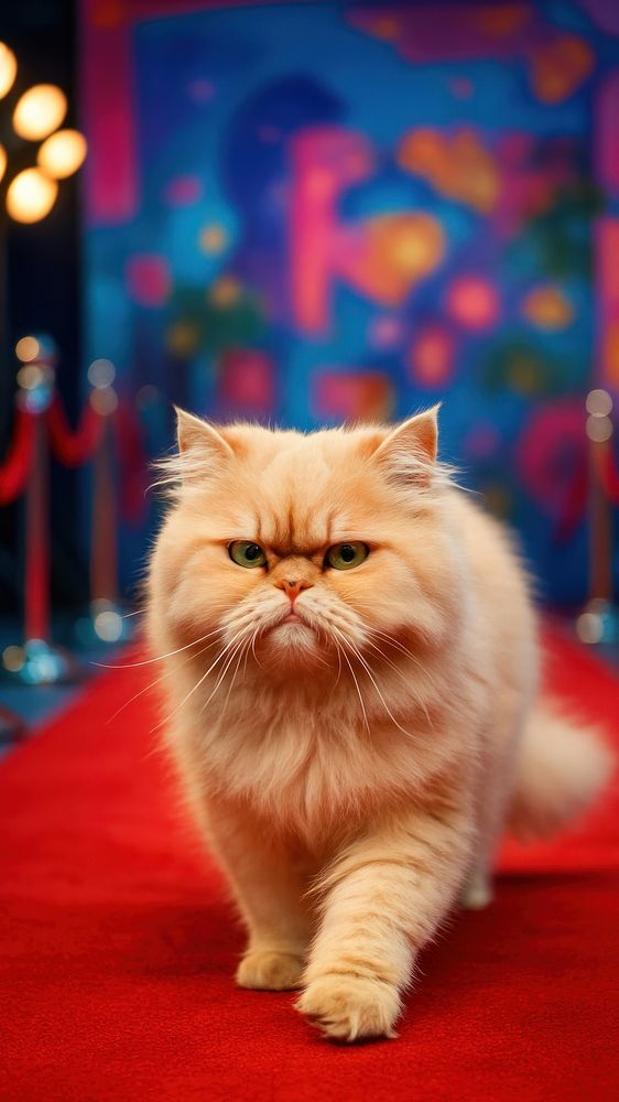 Majestic cat on red carpet | Free Photo - rawpixel