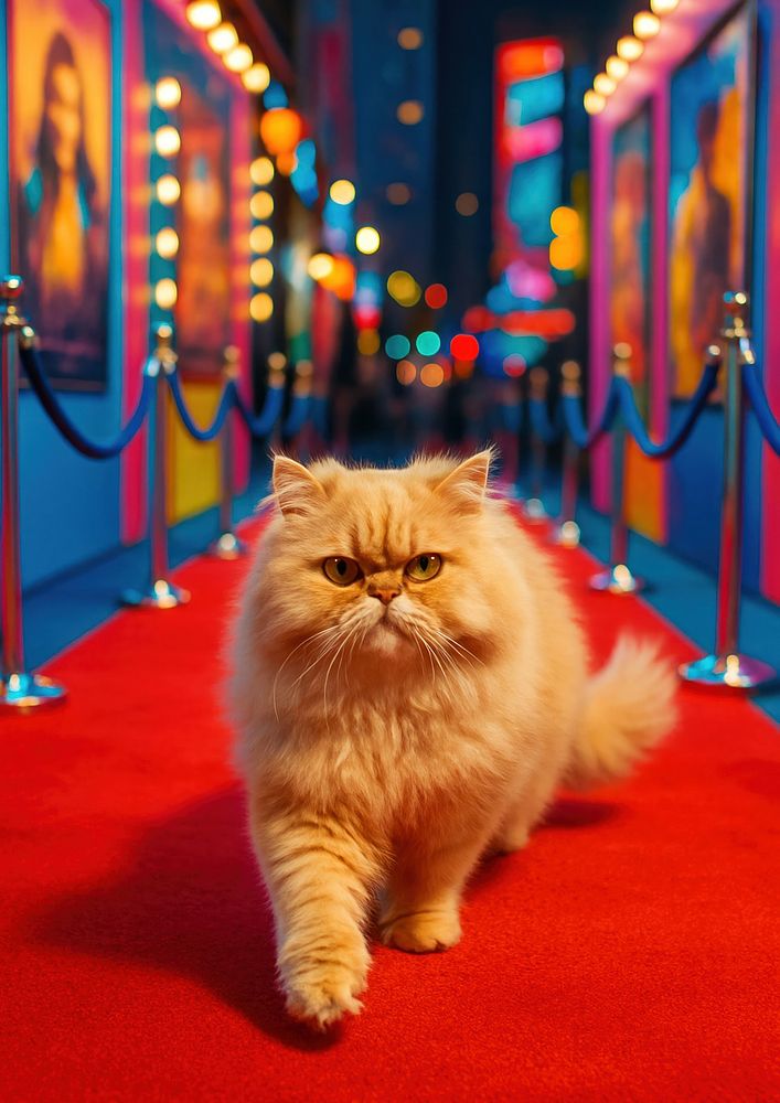 Fluffy cat struts confidently. | Free Photo - rawpixel