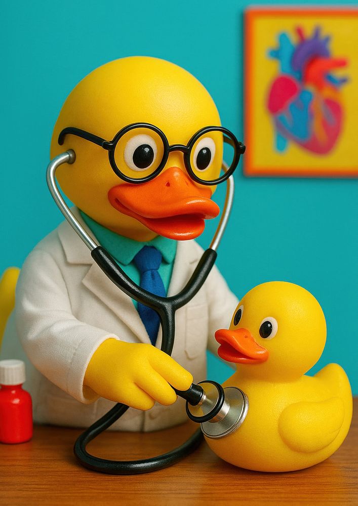 Duck doctor examines patient | Free Photo - rawpixel