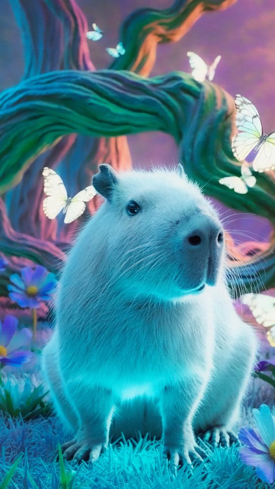 Capybara in magical fantasy realm. | Free Photo Illustration - rawpixel