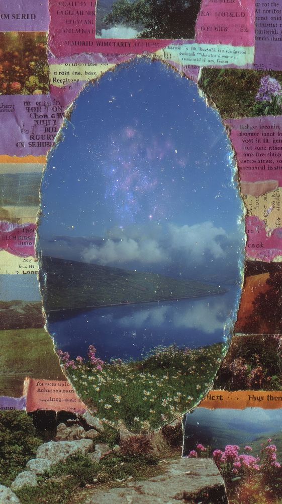 Aesthetic collage scenery flowers | Free Photo Illustration - rawpixel