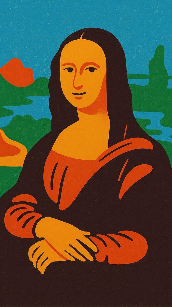 Colorful abstract Mona Lisa illustration | Free Photo Illustration ...