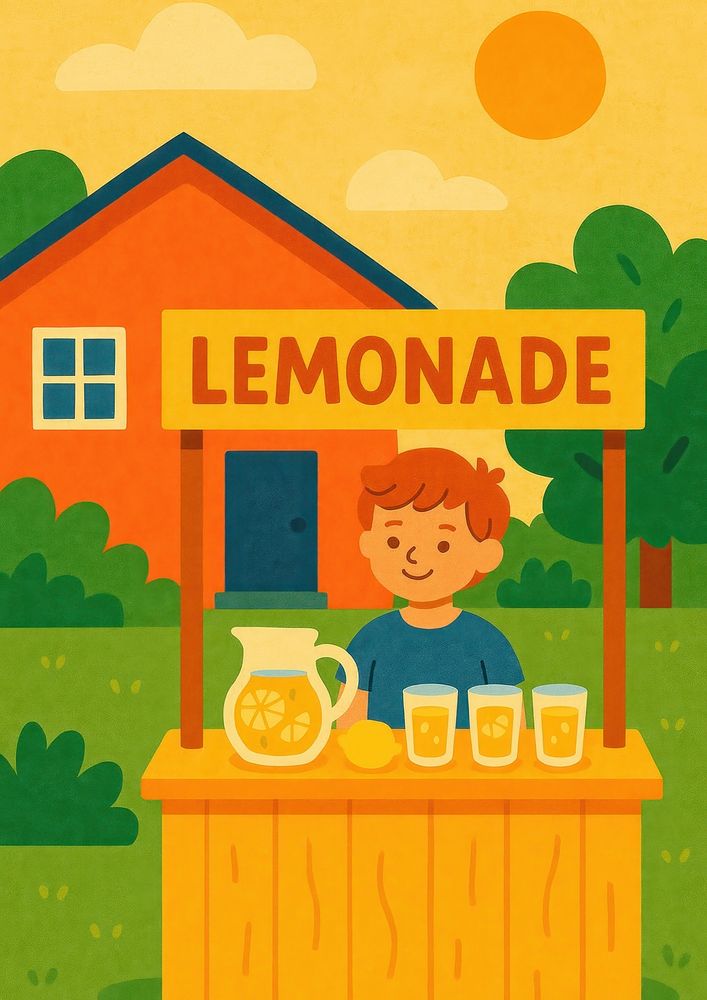 Charming lemonade stand illustration | Free Photo Illustration - rawpixel