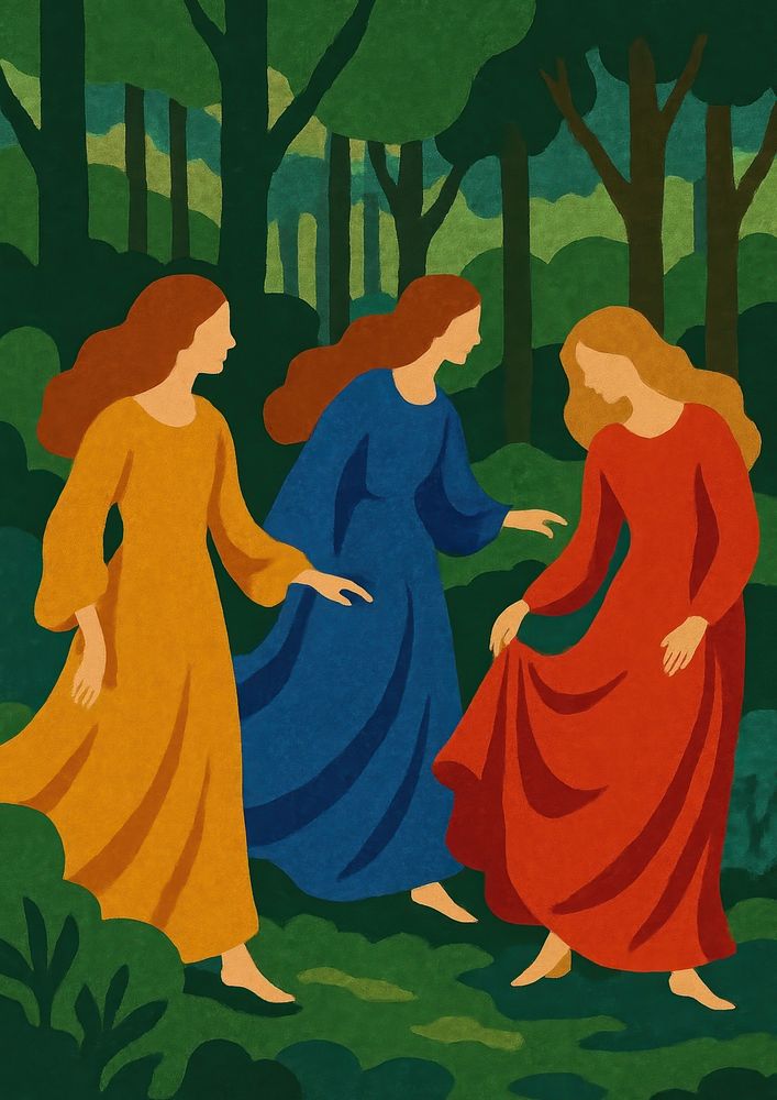 Three women dancing gracefully | Free Photo Illustration - rawpixel
