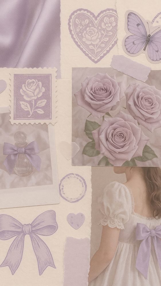 Vintage lavender aesthetic collage | Free Photo - rawpixel