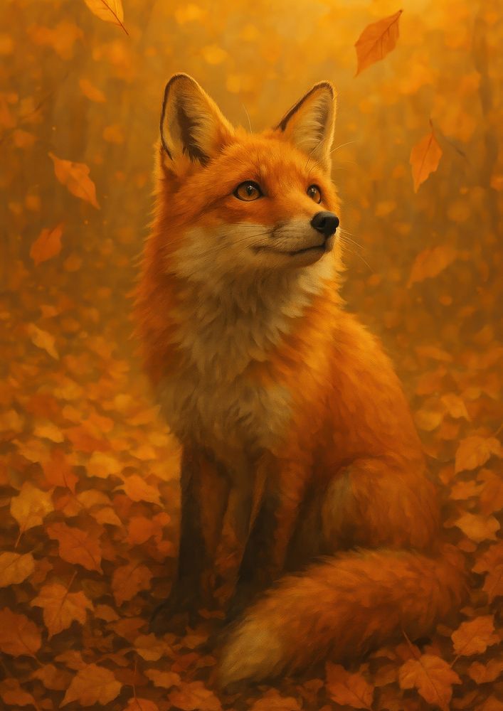 Autumn Fox Art Wallpaper Images | Free Photos, PNG Stickers, Wallpapers ...