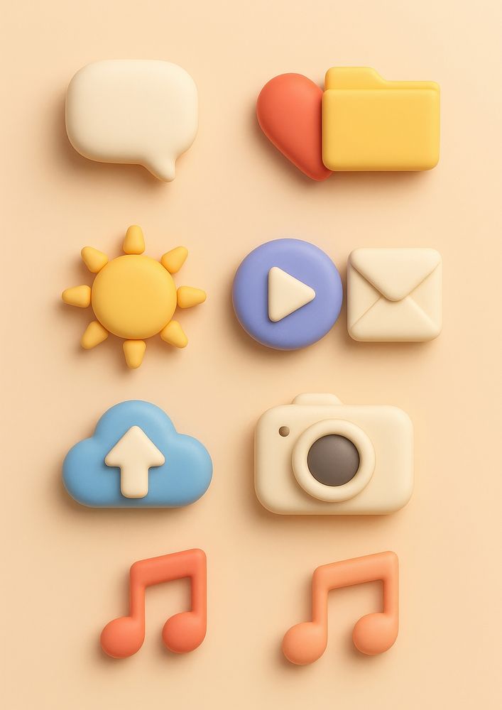 Colorful 3D app icon illustration | Free Photo Illustration - rawpixel