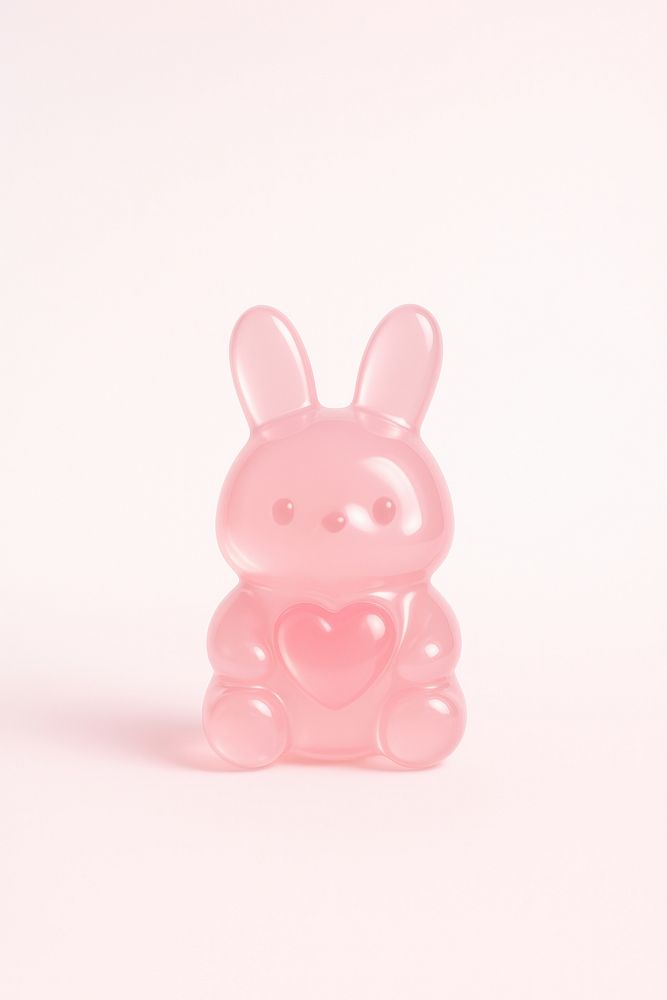 Cute pink gummy bunny illustration | Free Photo Illustration - rawpixel