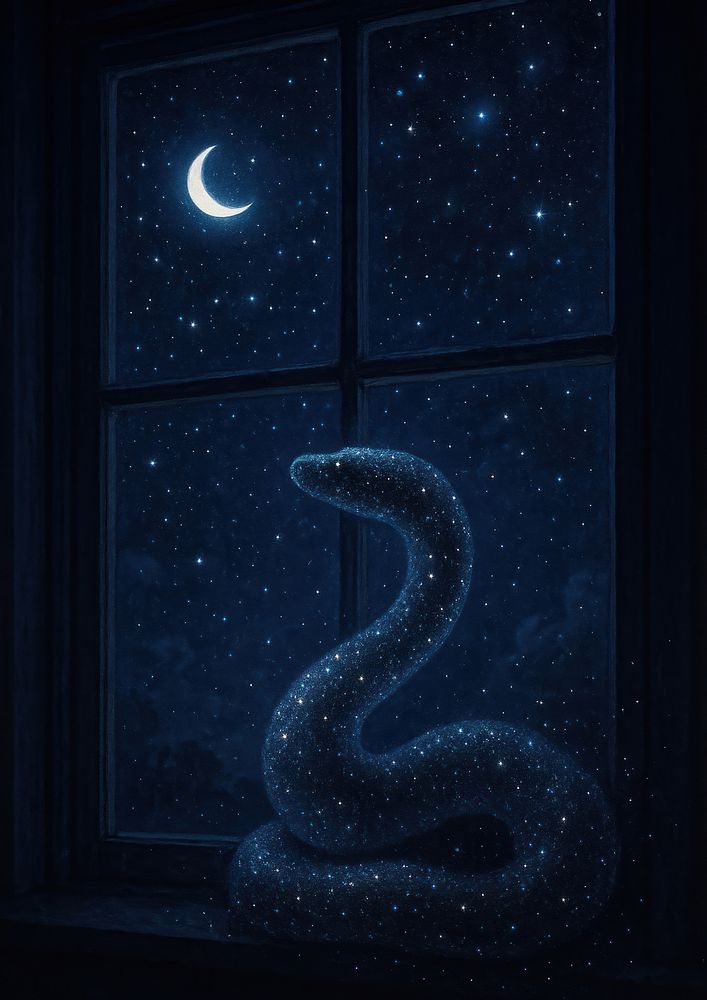 Celestial serpent under moonlight | Free Photo Illustration - rawpixel