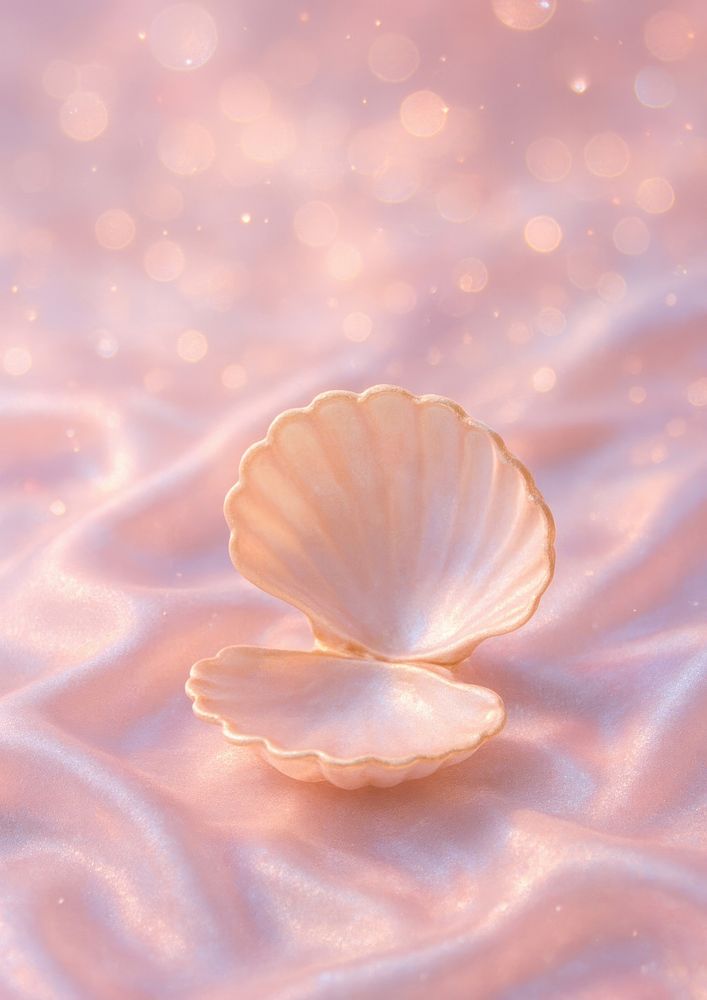 Elegant shell on shimmering fabric | Free Photo - rawpixel