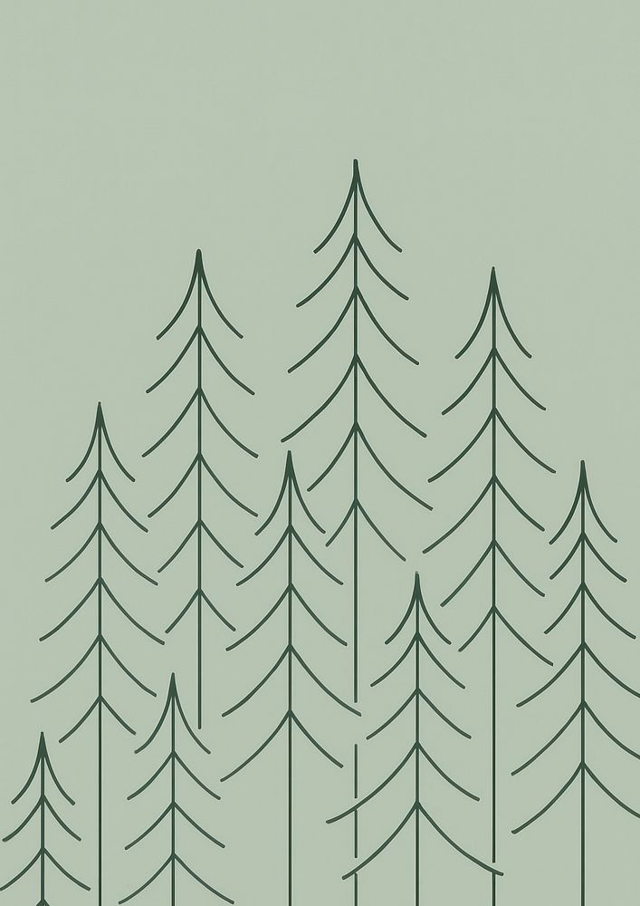Minimalist evergreen tree pattern | Free Photo Illustration - rawpixel