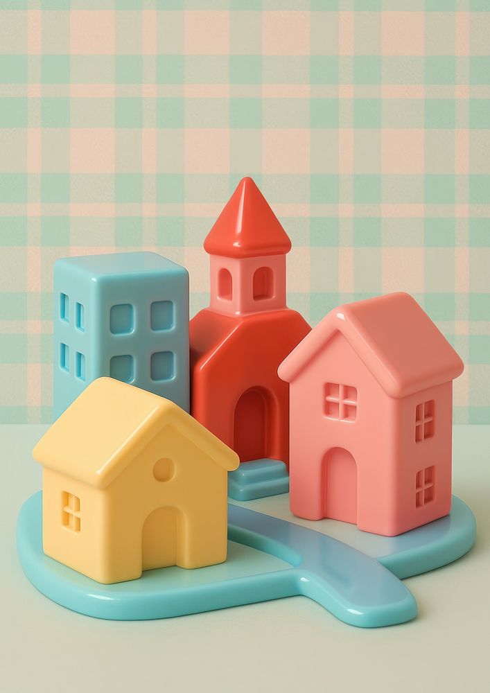 Colorful toy village scene | Free Photo - rawpixel