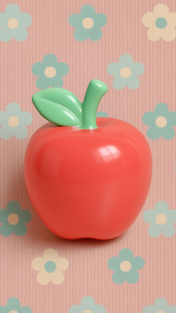 Vibrant apple decor on wallpaper | Premium Photo - rawpixel