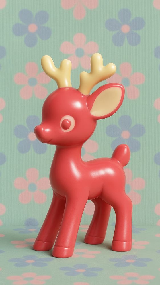 Cute red toy deer figurine | Free Photo - rawpixel
