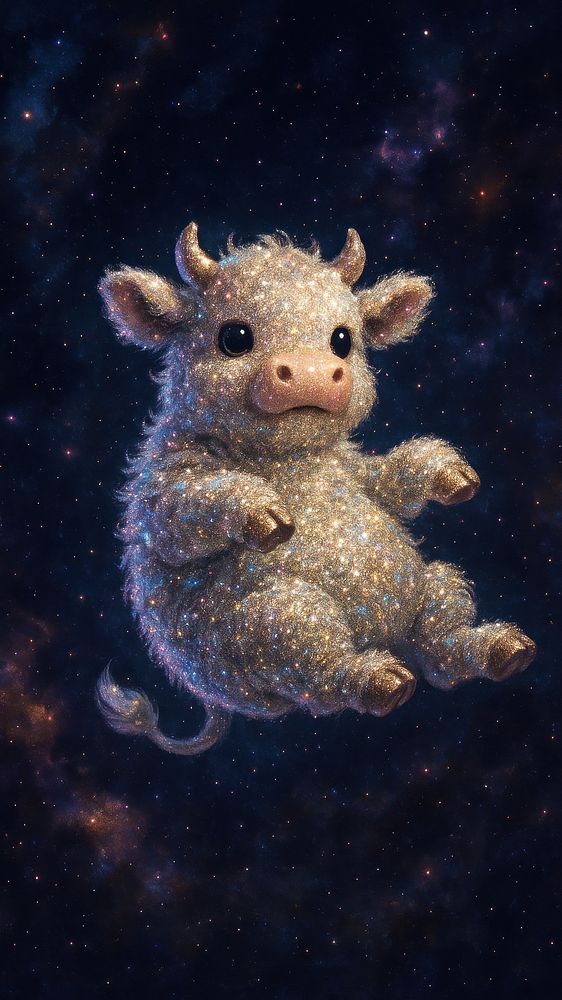 Adorable cosmic cow floating | Free Photo Illustration - rawpixel
