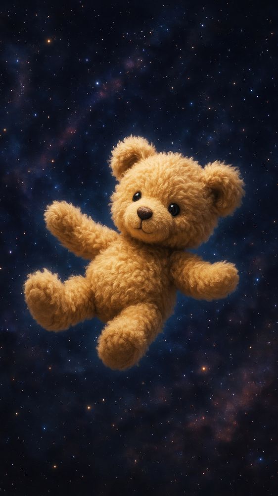 Floating teddy bear universe | Free Photo Illustration - rawpixel