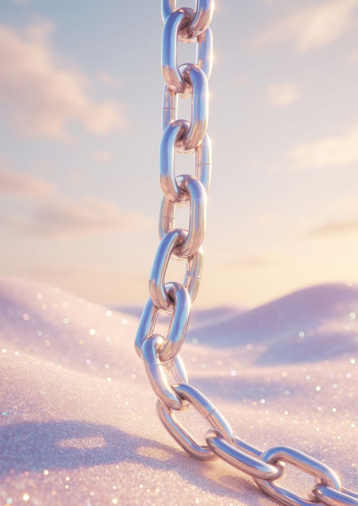 Shiny chain in desert landscape | Free Photo Illustration - rawpixel
