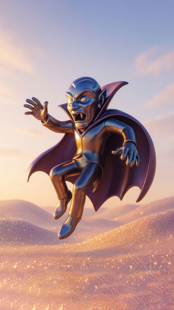 Cartoon vampire desert scene | Free Photo Illustration - rawpixel