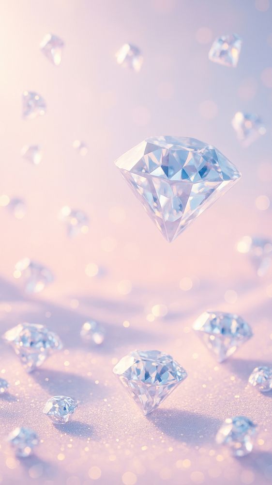 Floating diamonds pastel elegance | Free Photo Illustration - rawpixel