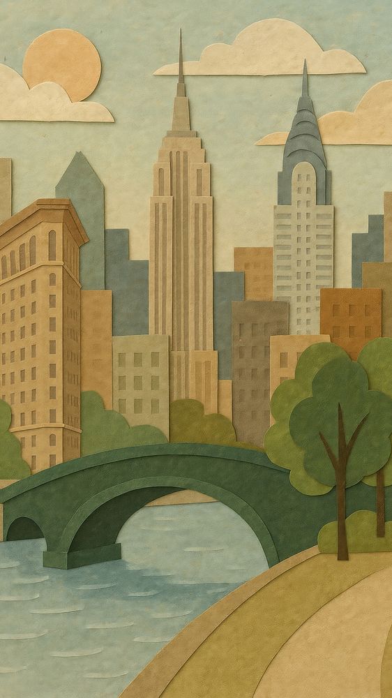 Whimsical cityscape paper art | Free Photo Illustration - rawpixel