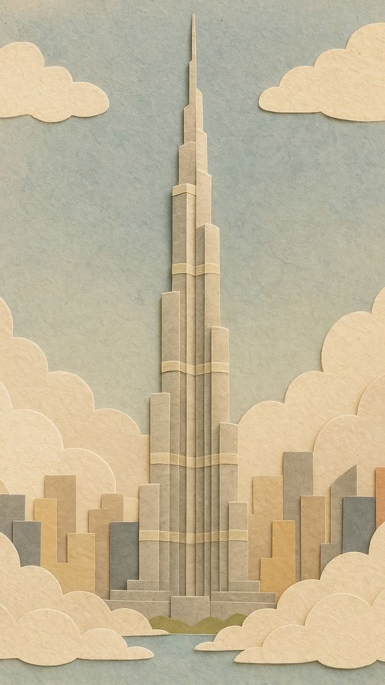 Paper art skyscraper cityscape wallpaper | Free Photo Illustration ...