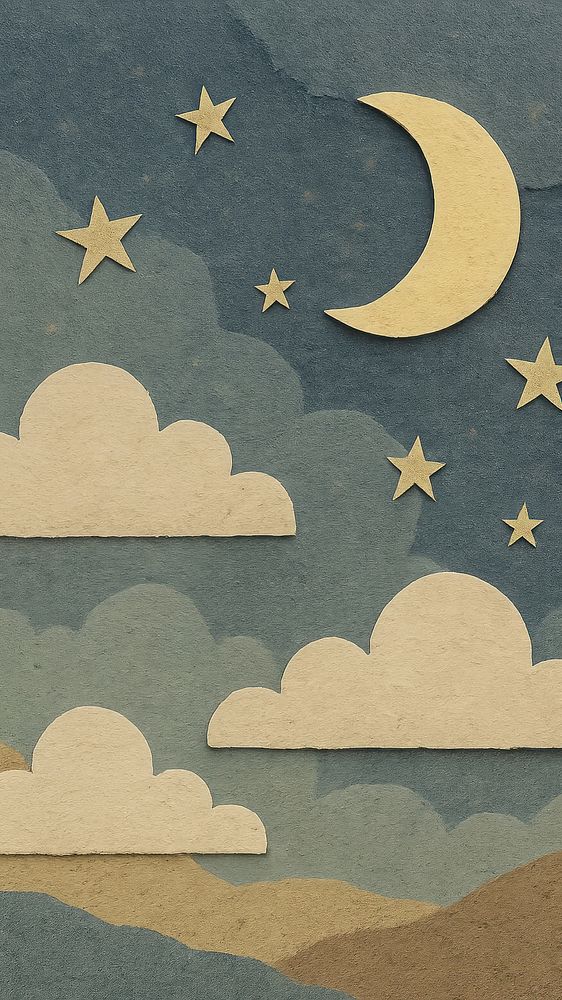 Whimsical night sky illustration | Free Photo Illustration - rawpixel