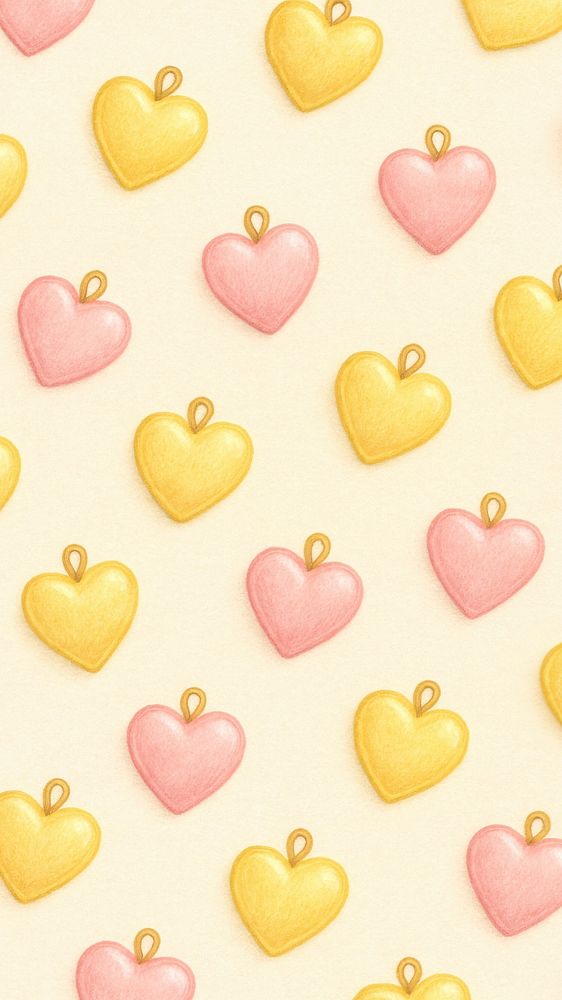 Pastel heart pattern illustration | Free Photo Illustration - rawpixel