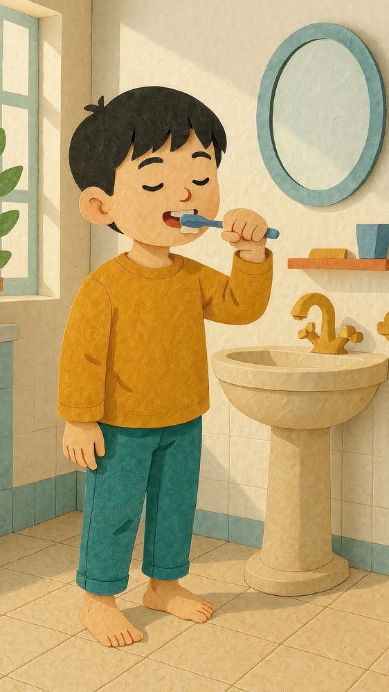 Charming morning routine illustration | Free Photo Illustration - rawpixel