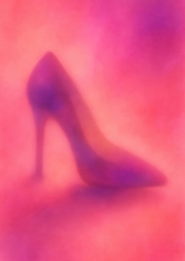 Vibrant abstract high heel silhouette | Free Photo Illustration - rawpixel
