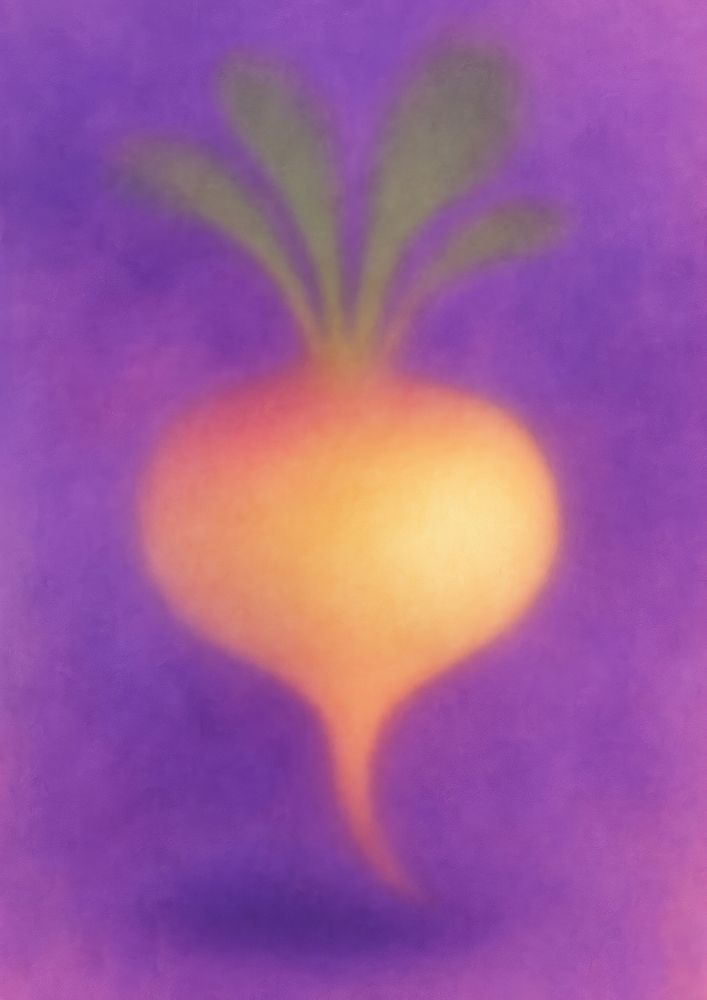 Abstract turnip on purple background | Free Photo Illustration - rawpixel