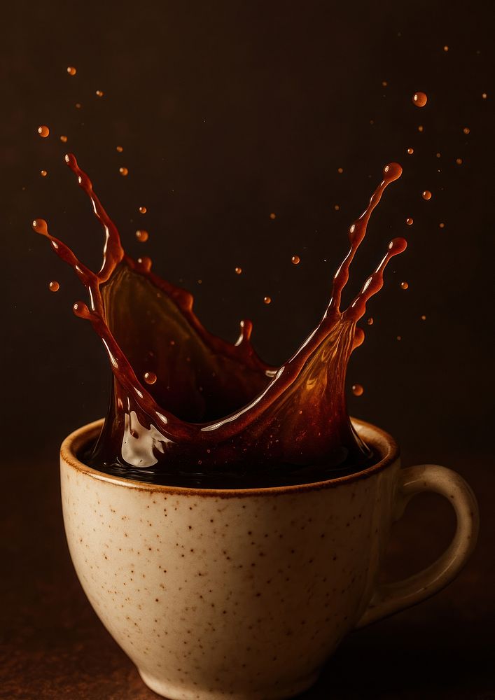 Dynamic coffee splash in cup | Free Photo - rawpixel