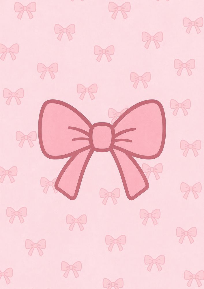 Pink bow pattern wallpaper | Free Photo Illustration - rawpixel