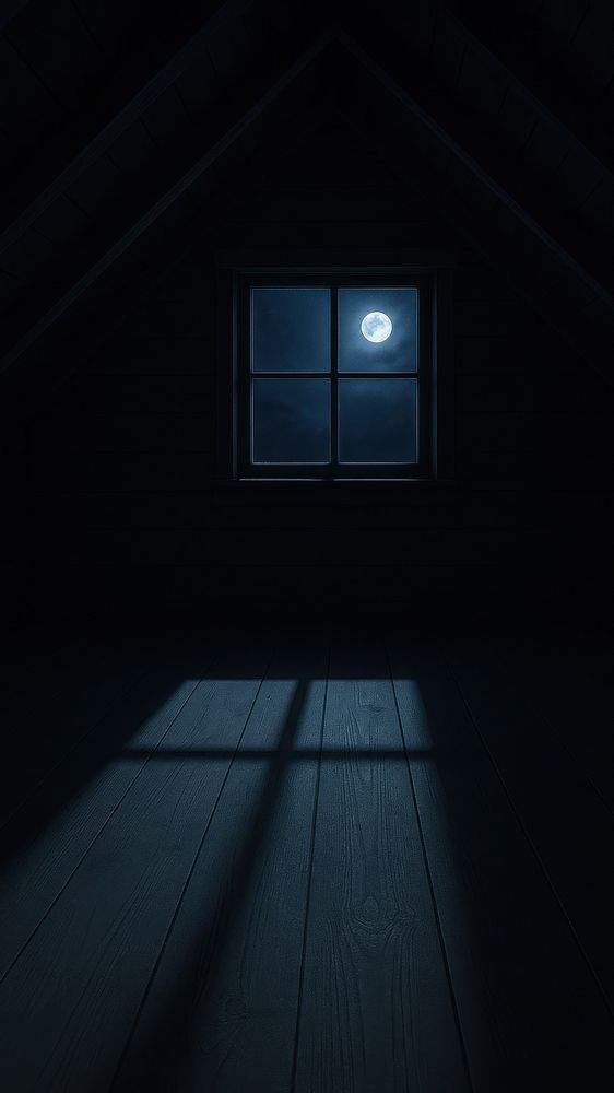 Moonlit window in dark attic | Free Photo - rawpixel