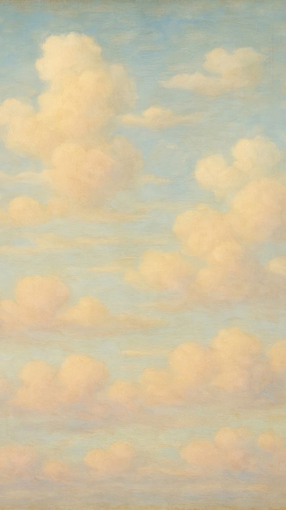 Serene pastel cloudscape illustration | Free Photo Illustration - rawpixel