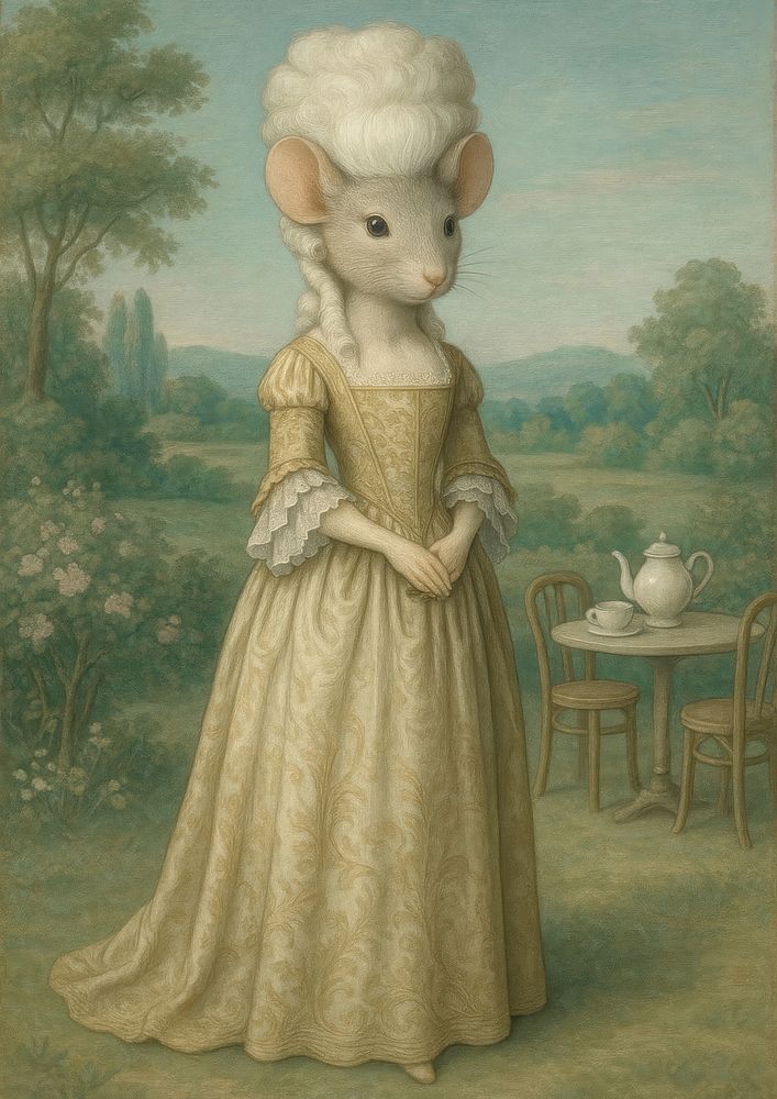 Regal mouse in historical attire | Free Photo Illustration - rawpixel