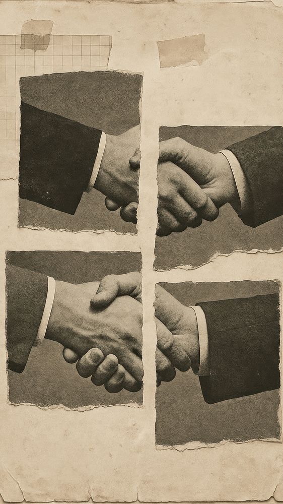 Vintage handshake collage art | Free Photo - rawpixel