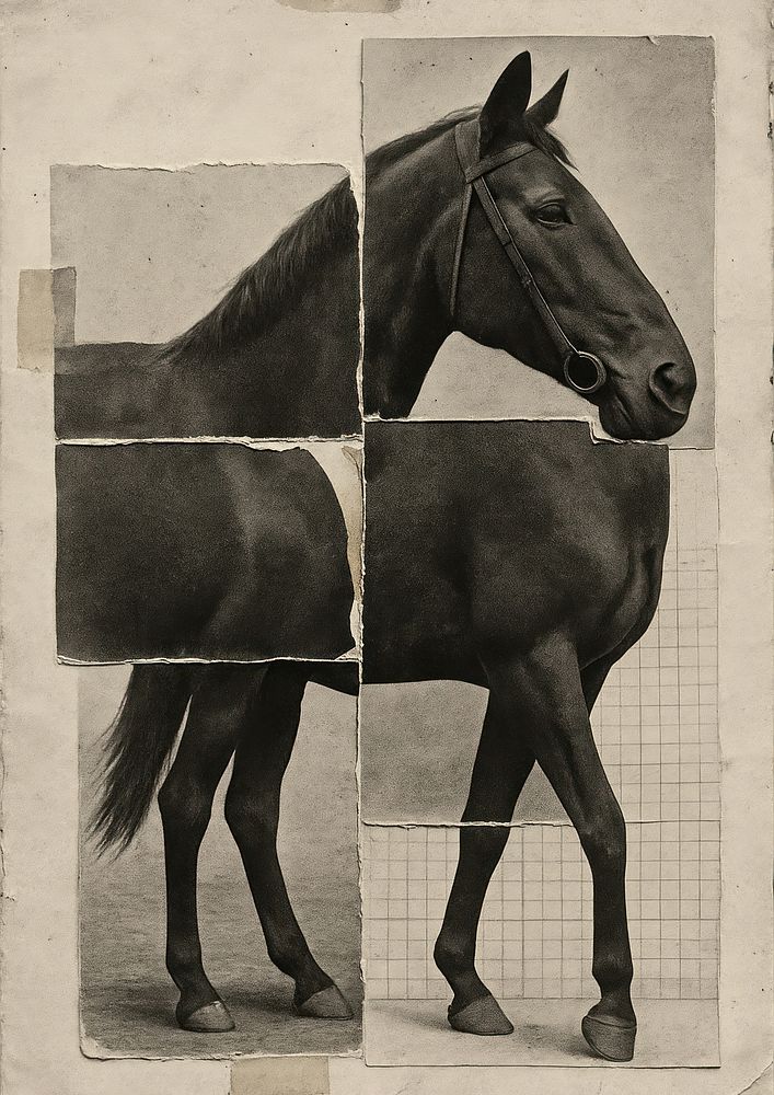 Vintage equine collage art | Free Photo - rawpixel
