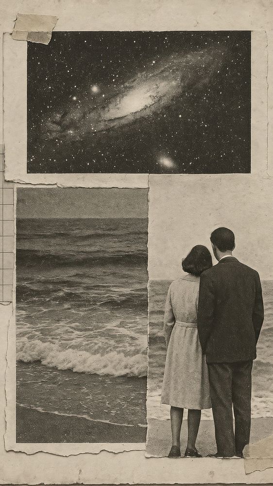 Vintage cosmic love collage art | Free Photo - rawpixel