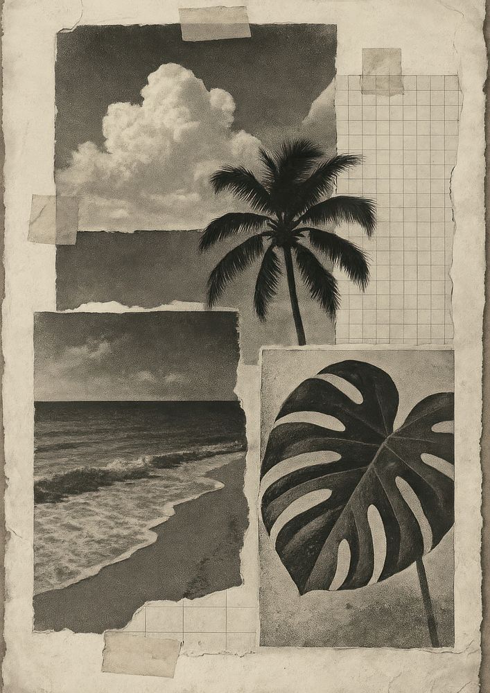 Vintage tropical collage art | Free Photo - rawpixel
