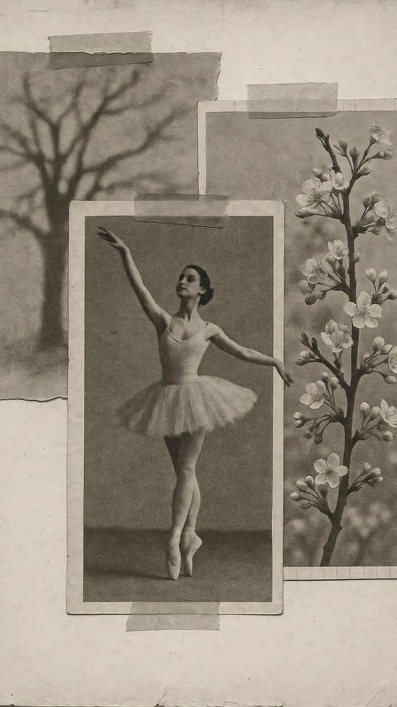 Vintage ballet art collage | Free Photo - rawpixel