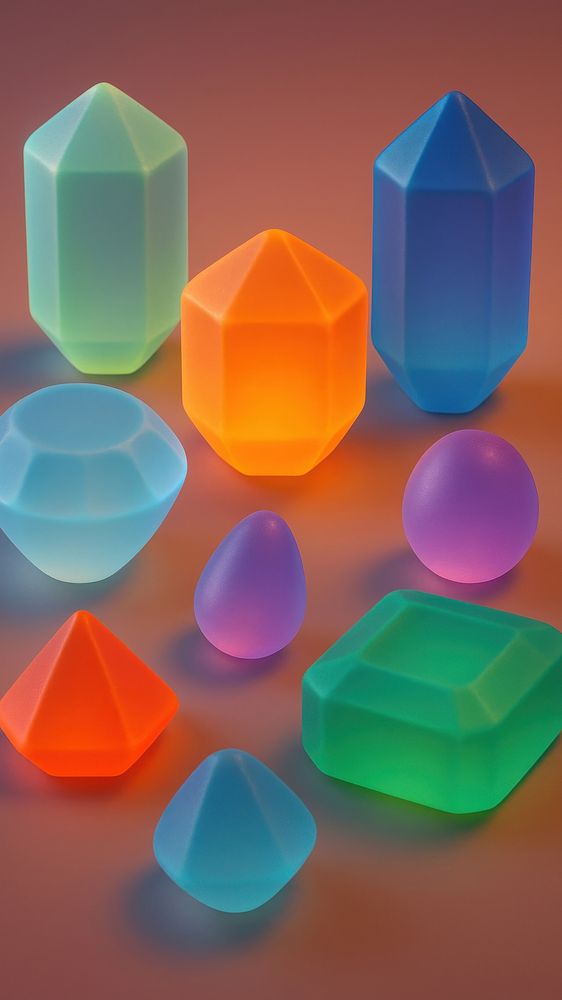 Colorful geometric translucent shapes | Free Photo Illustration - rawpixel