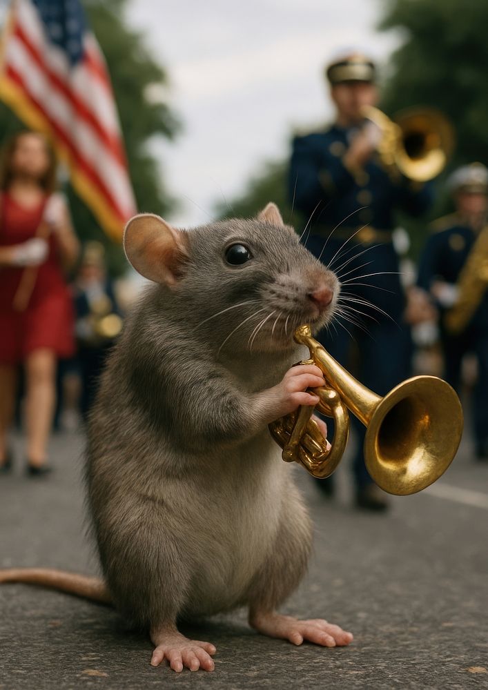 Rat playing trumpet parade | Free Photo - rawpixel